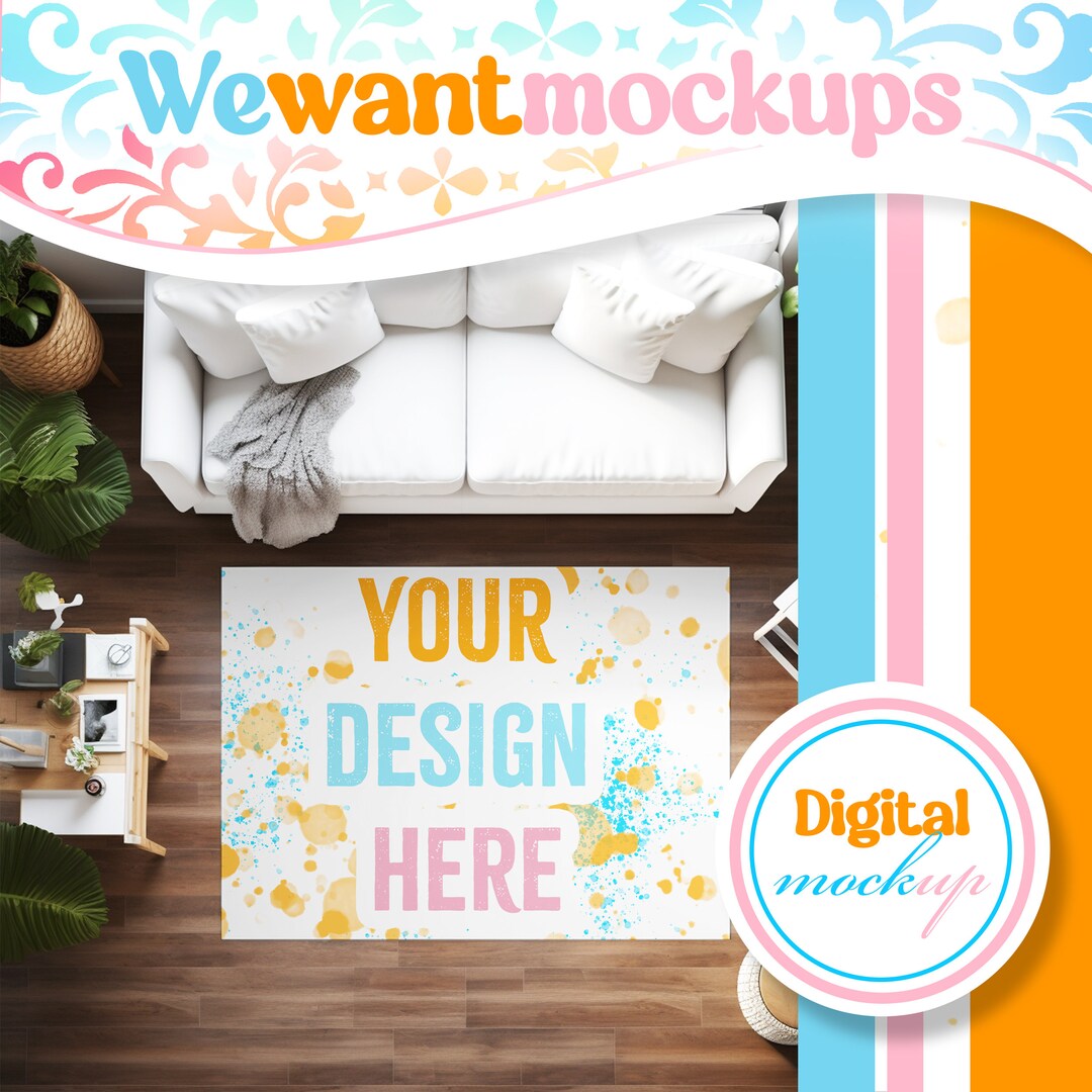 Area Rug Mockup for Canva - Etsy