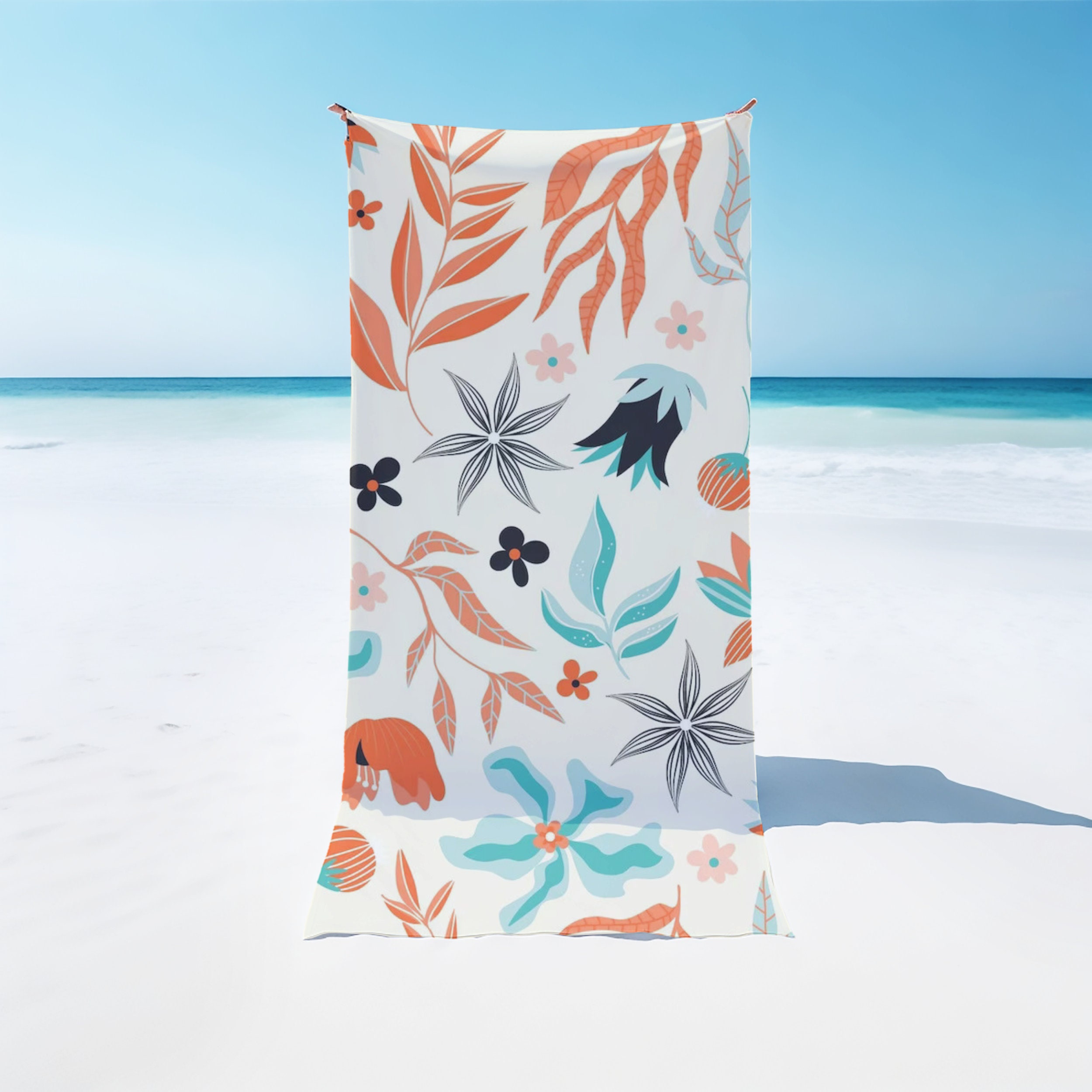 Rectangular 30x60 Beach Towel Mockup for Canva - Etsy