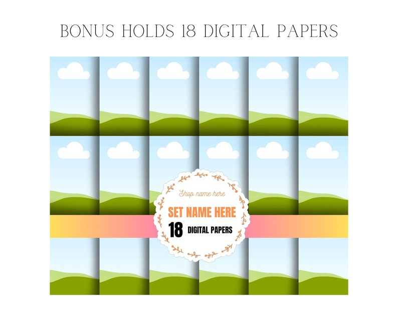 Digital Paper Mockup Bundle of 12 Templates Using Drag and Drop Canva ...