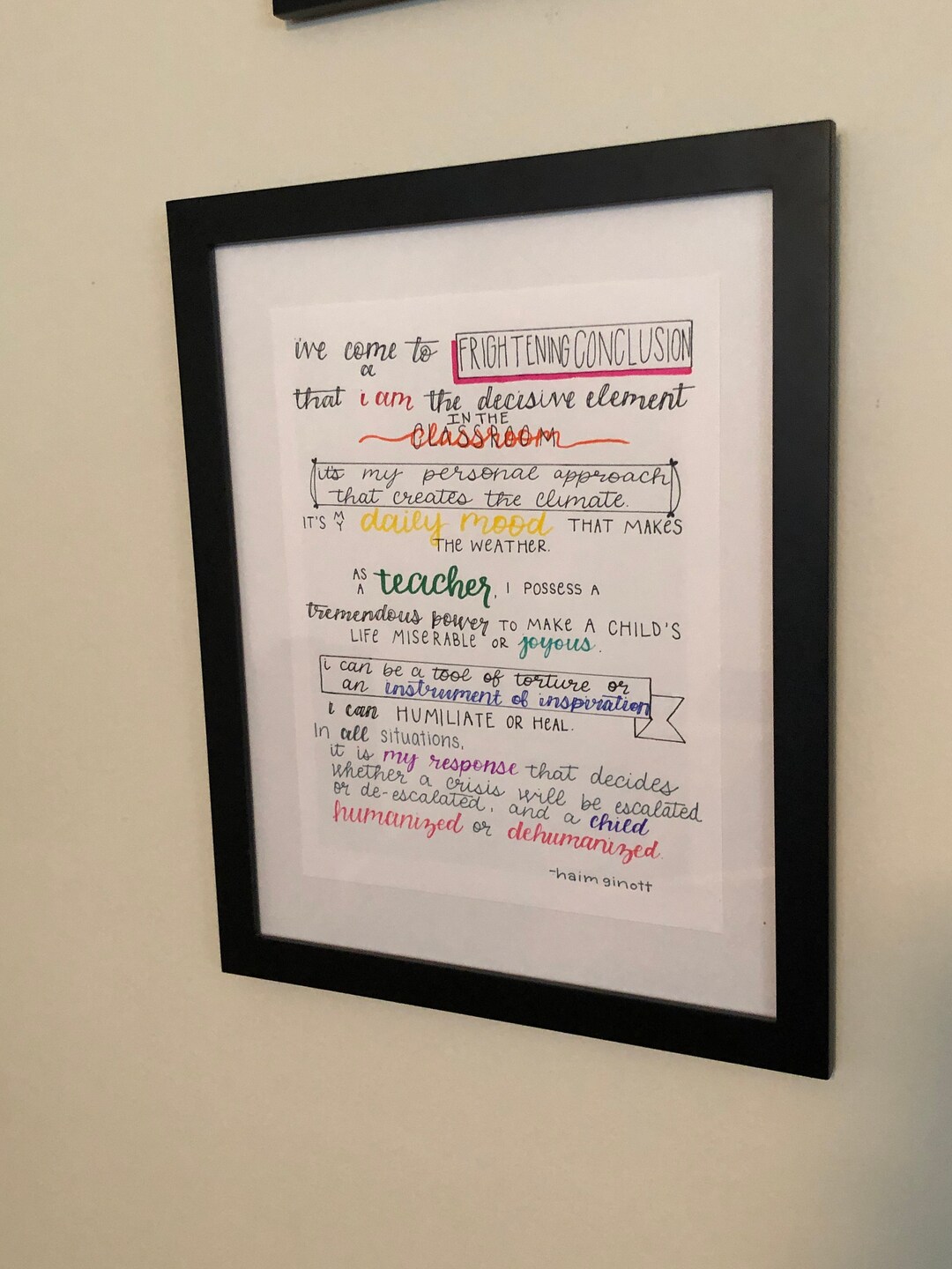 Hand Lettered Teacher Quote - Etsy