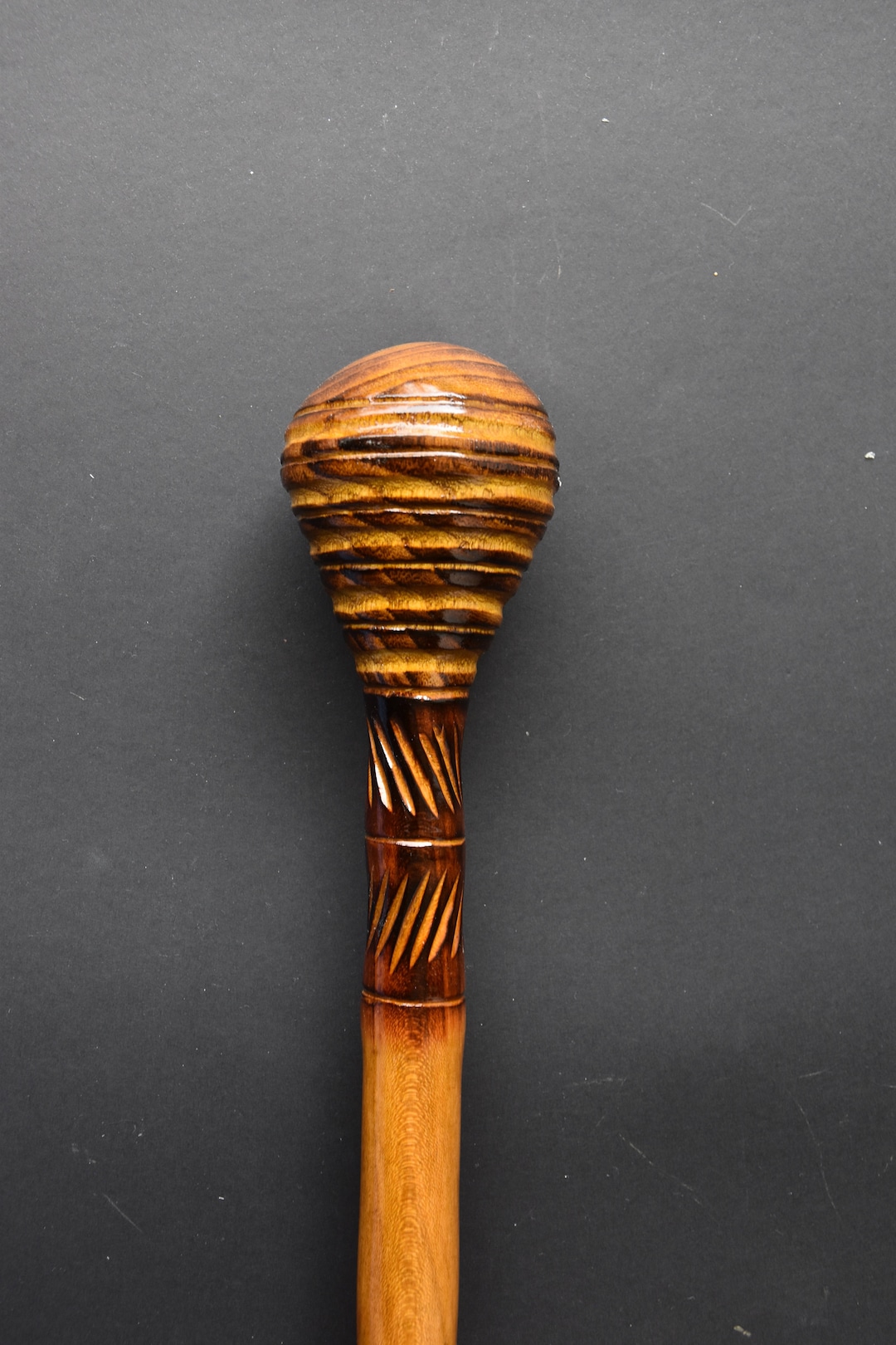 Hand Made Walking Stick Made With Cheery Wood Rustic and Original Wood ...