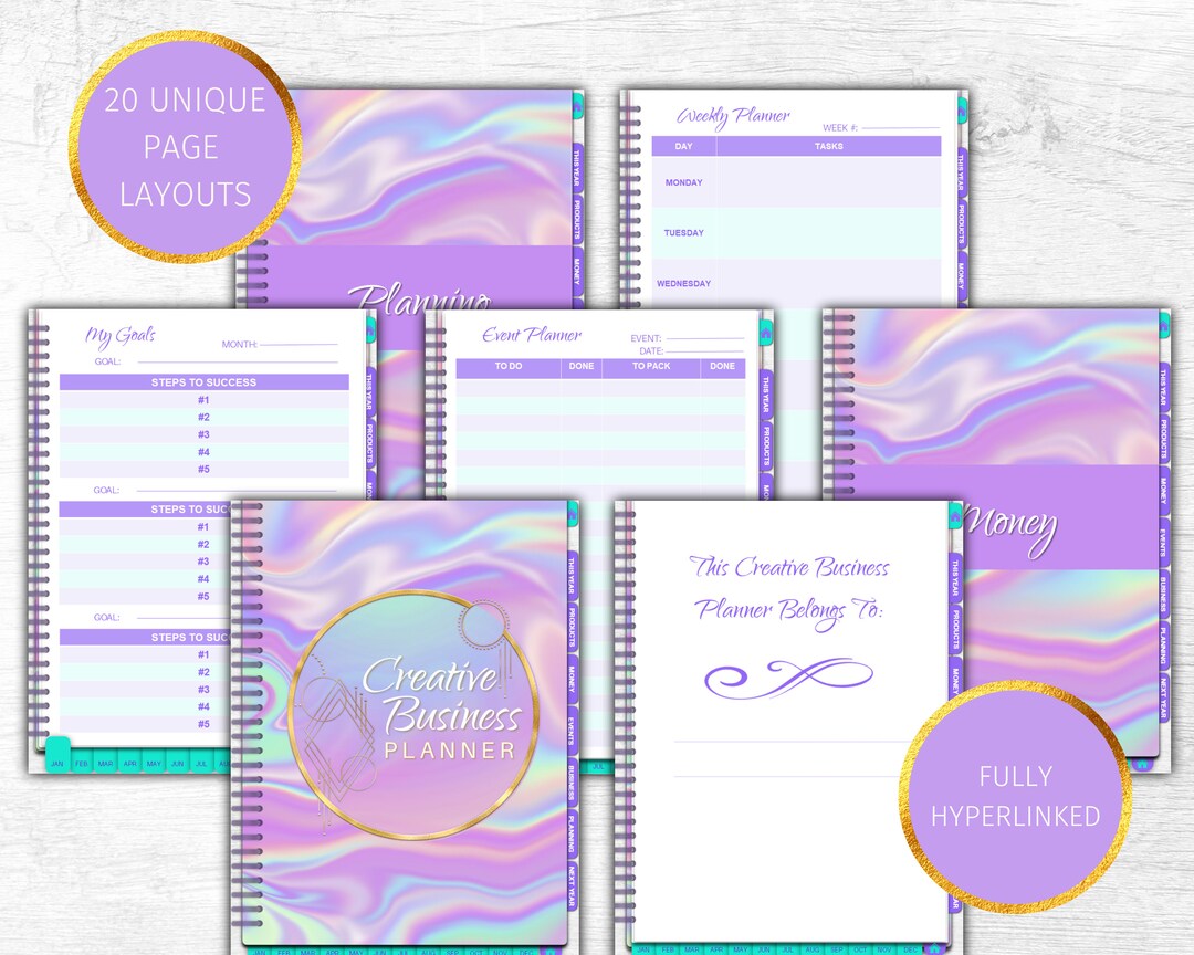 Digital Creative Business Planner, Undated Digital Planner, Goodnotes ...