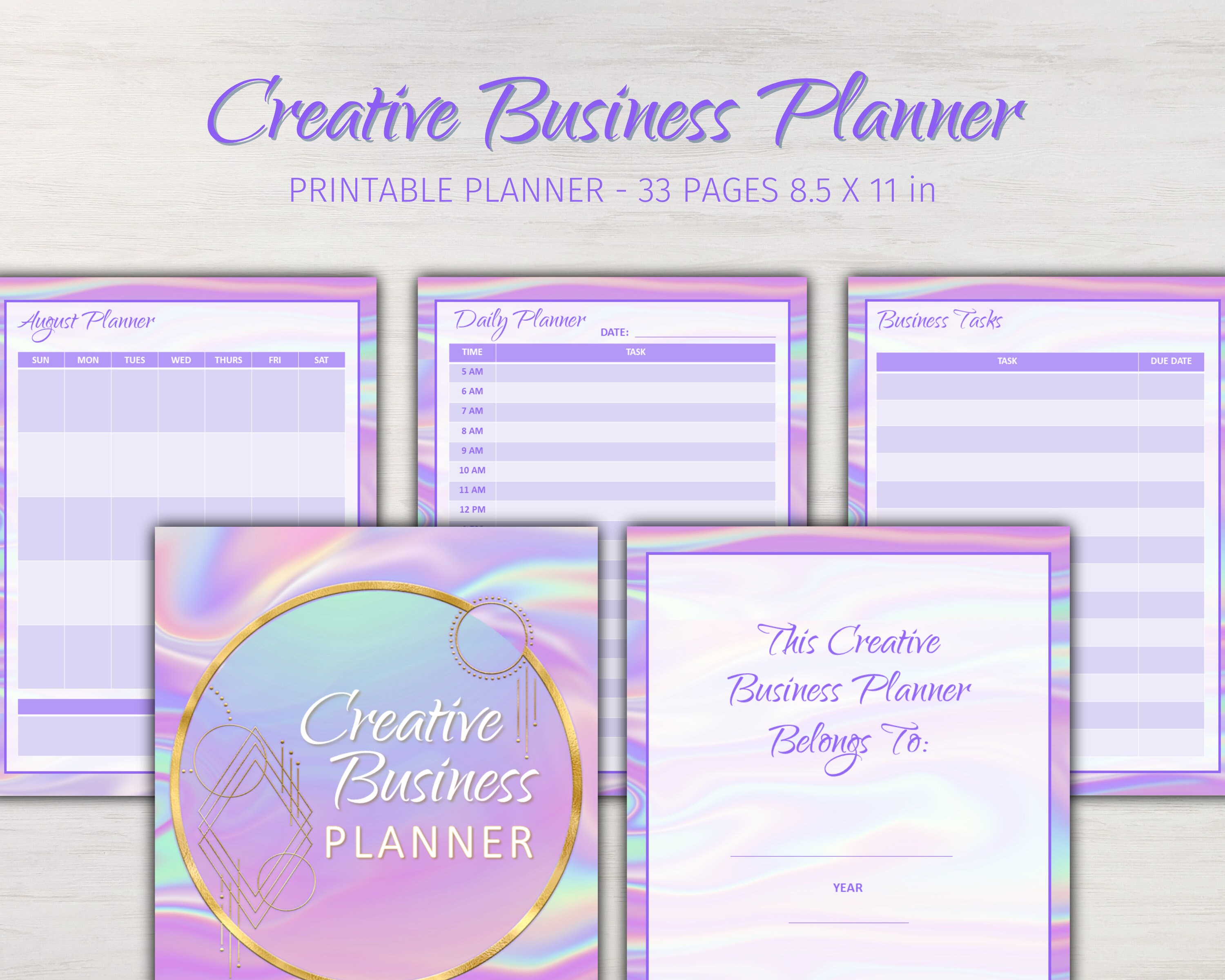 Creative Business Planner Printable | Small Business PDF Organiser ...