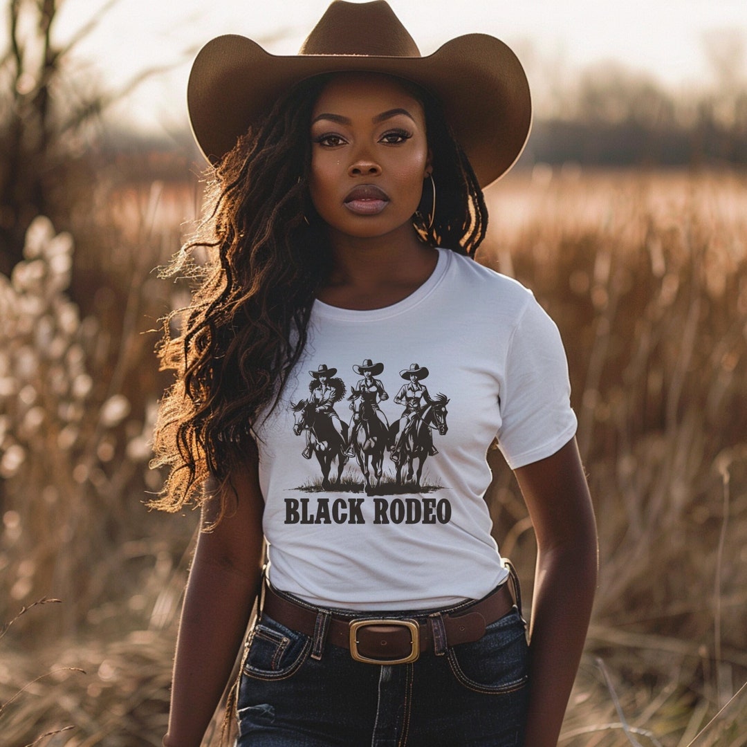 Black Rodeo Unisex Tee Black Woman Shirt Black Girl T-shirt Women ...