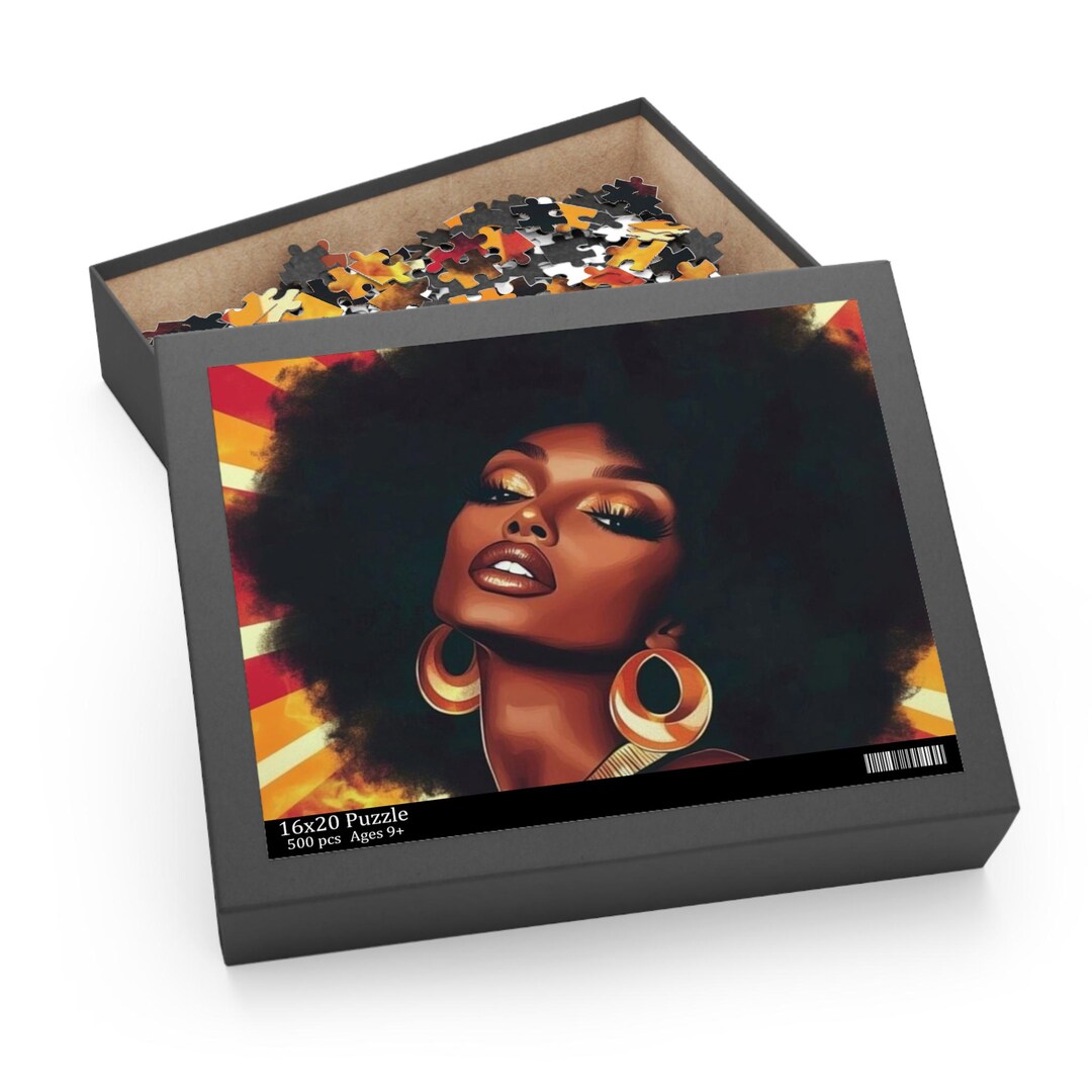 Retro Beauty Jigsaw Puzzle | Black Girl Puzzle | Black Woman Puzzle ...