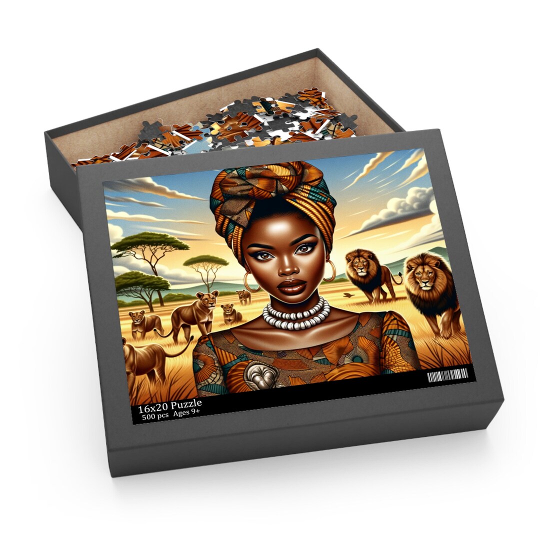 Black Woman Art | African American Puzzles | Black Girl Puzzle | Black ...