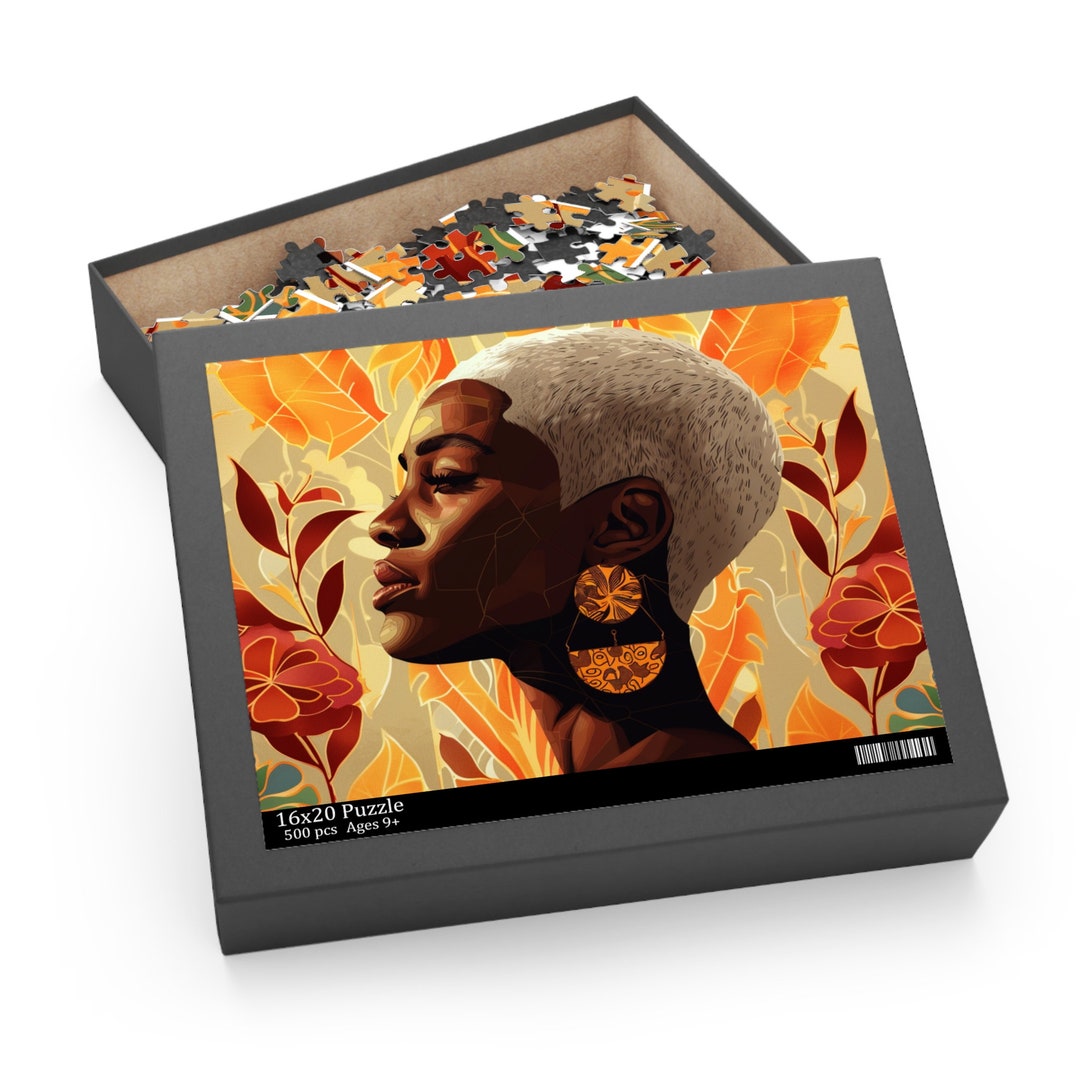 Platinum Hair Beauty Jigsaw Puzzle | Black Girl Art | Black Woman ...