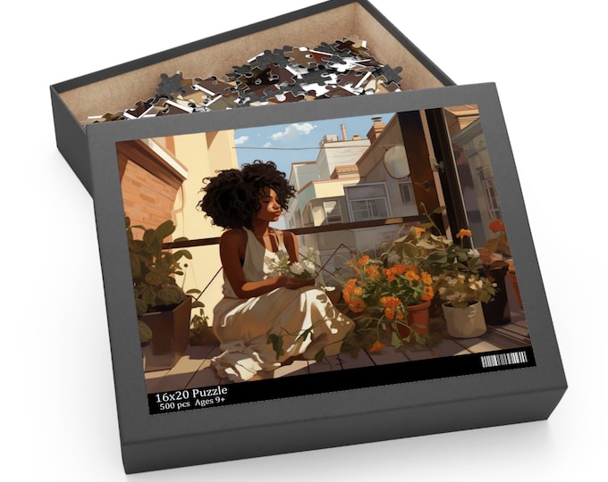 Porch Beauty Jigsaw Puzzle | Black Woman Art | Black Girl Puzzle ...