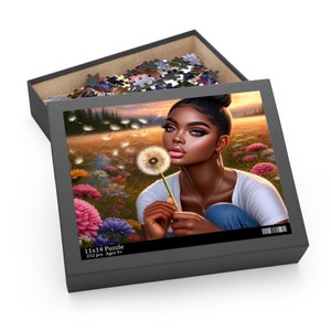 Dandelion Jigsaw Puzzle | Black Women Art | Black Girl Art | Black ...