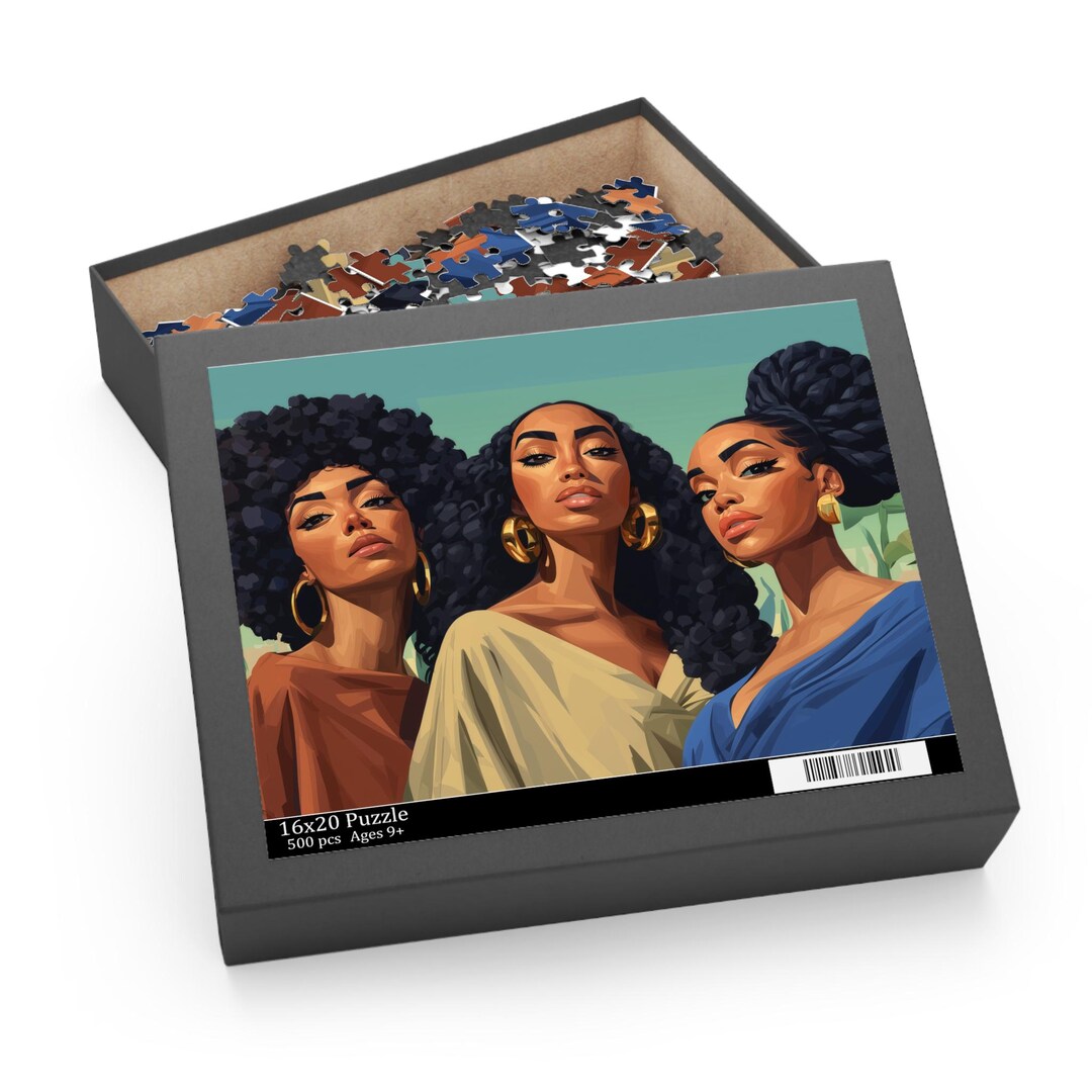 Girl Friends Jigsaw Puzzle | Natural Hair Art | Melanated Queens ...