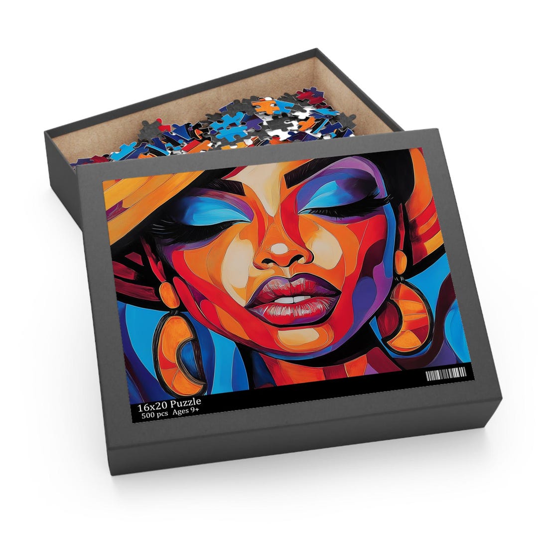 Abstract Beauty Jigsaw Puzzle | Black Girl Puzzle | Black Art | Black ...
