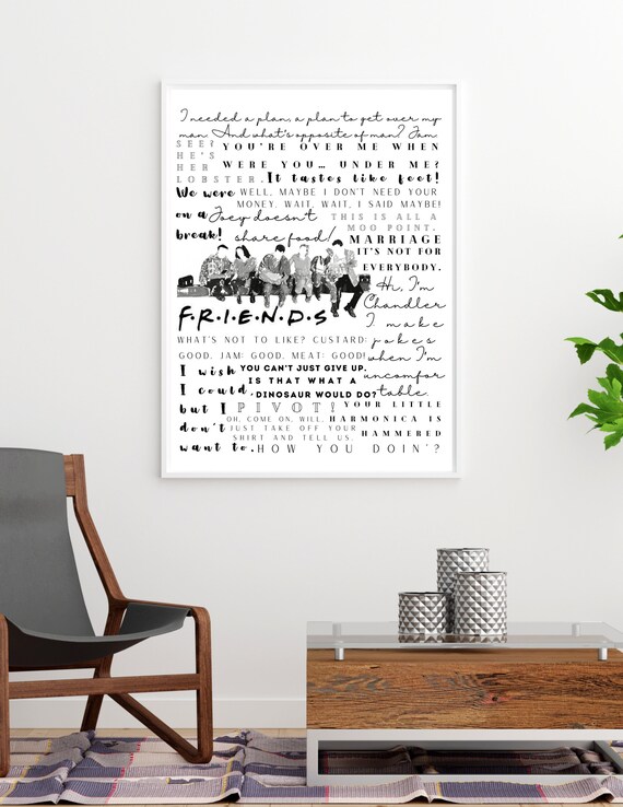 FRIENDS Quotes the Best TV Show of All/compilation of - Etsy