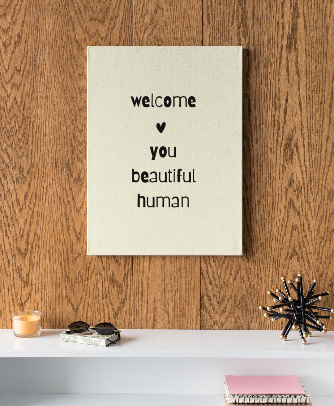 Welcome You Beautiful Human Being Wall Art Entry Sign for Guests Living ...