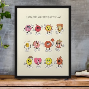 How Are You Feeling Today Poster Emotions Art Prints, Mood and Feelings ...