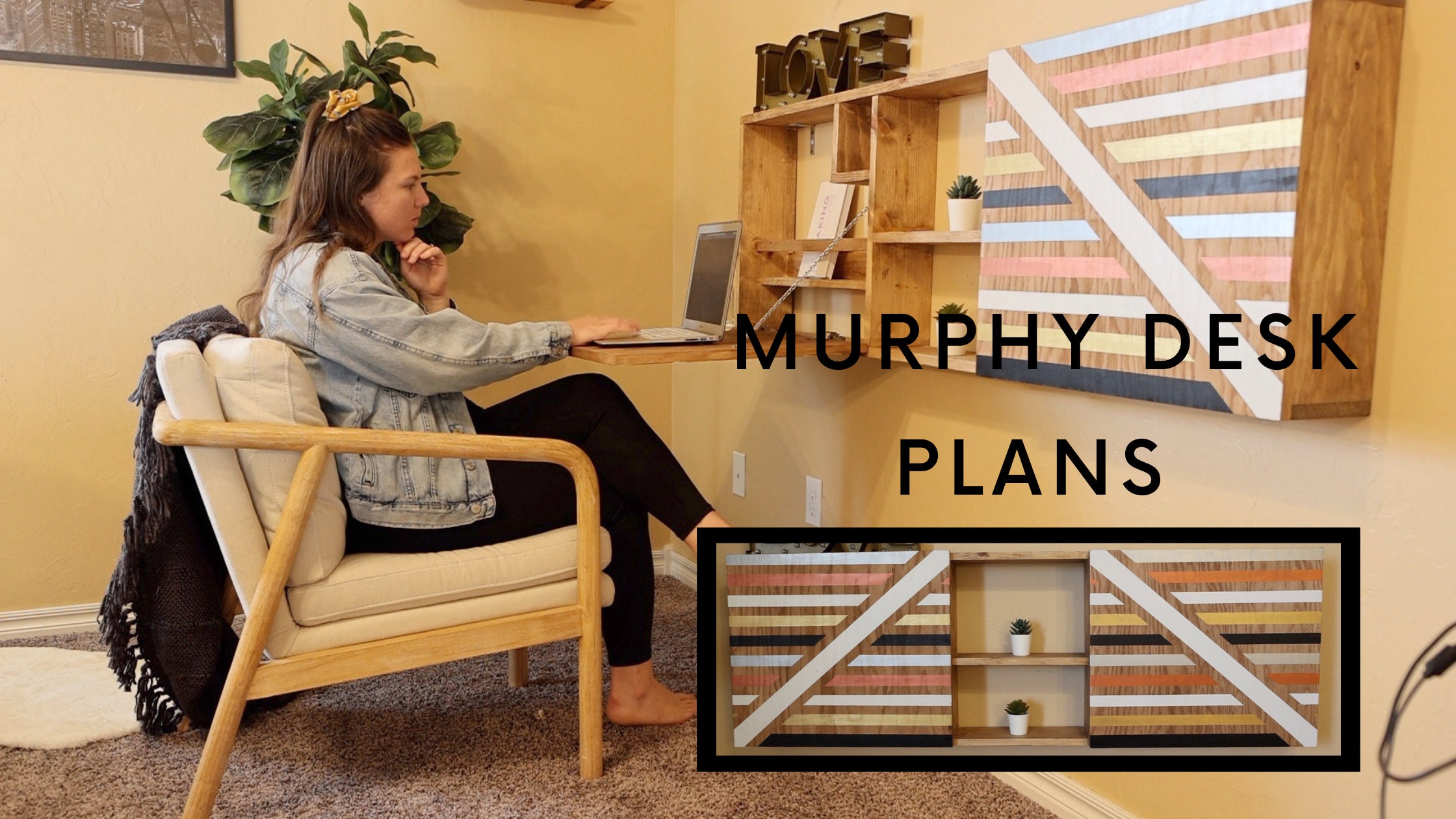 DIY Fold Down Desk Murphy Desk E-book Build Furniture PDF Downloadable ...