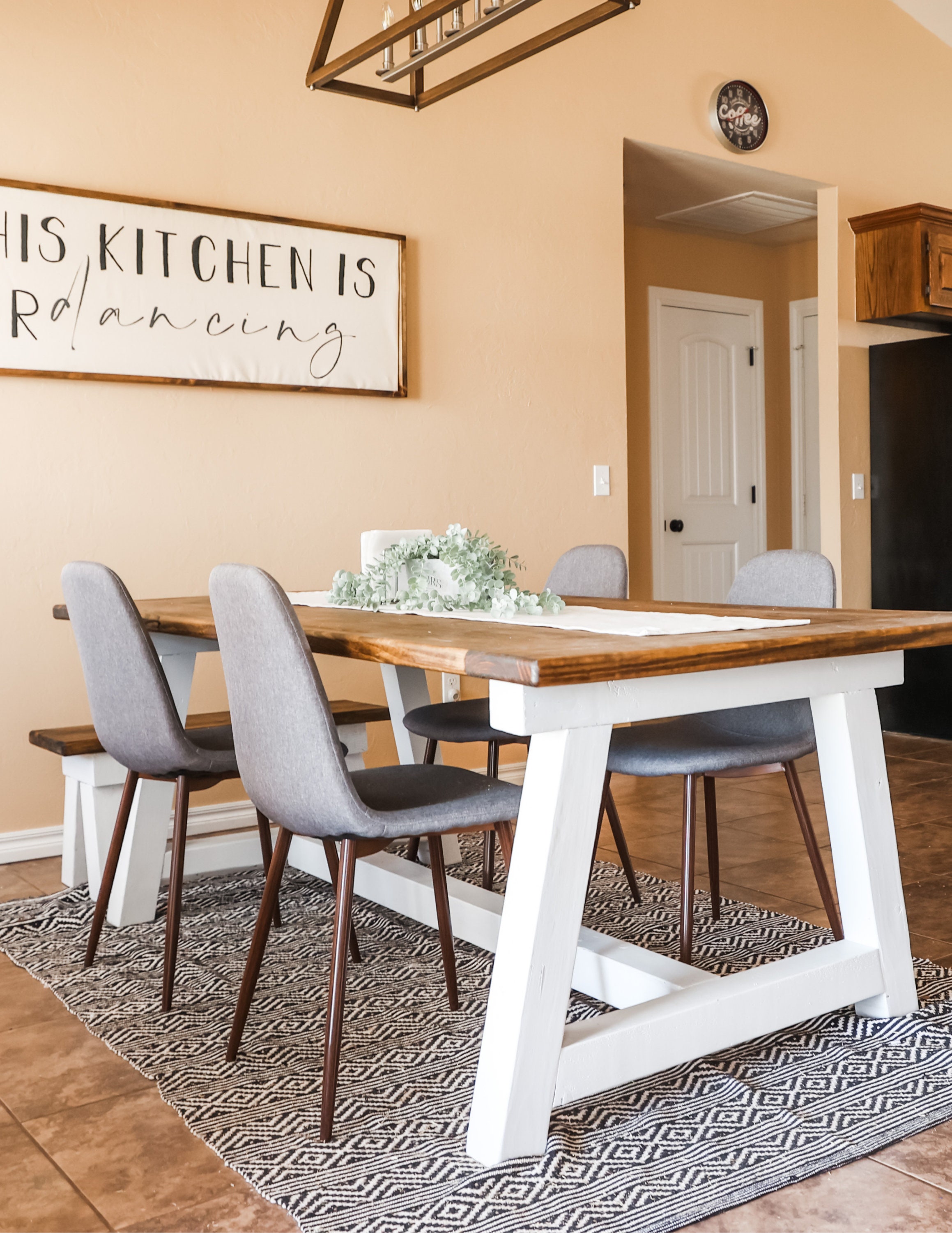 Farmhouse Kitchen Table Build Plans Downloadable PDF Build Furniture ...