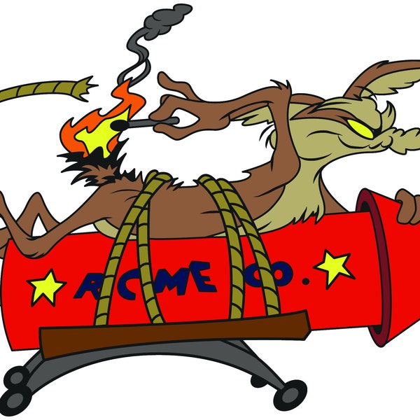 Wile E Coyote Vinyl Sticker - Etsy
