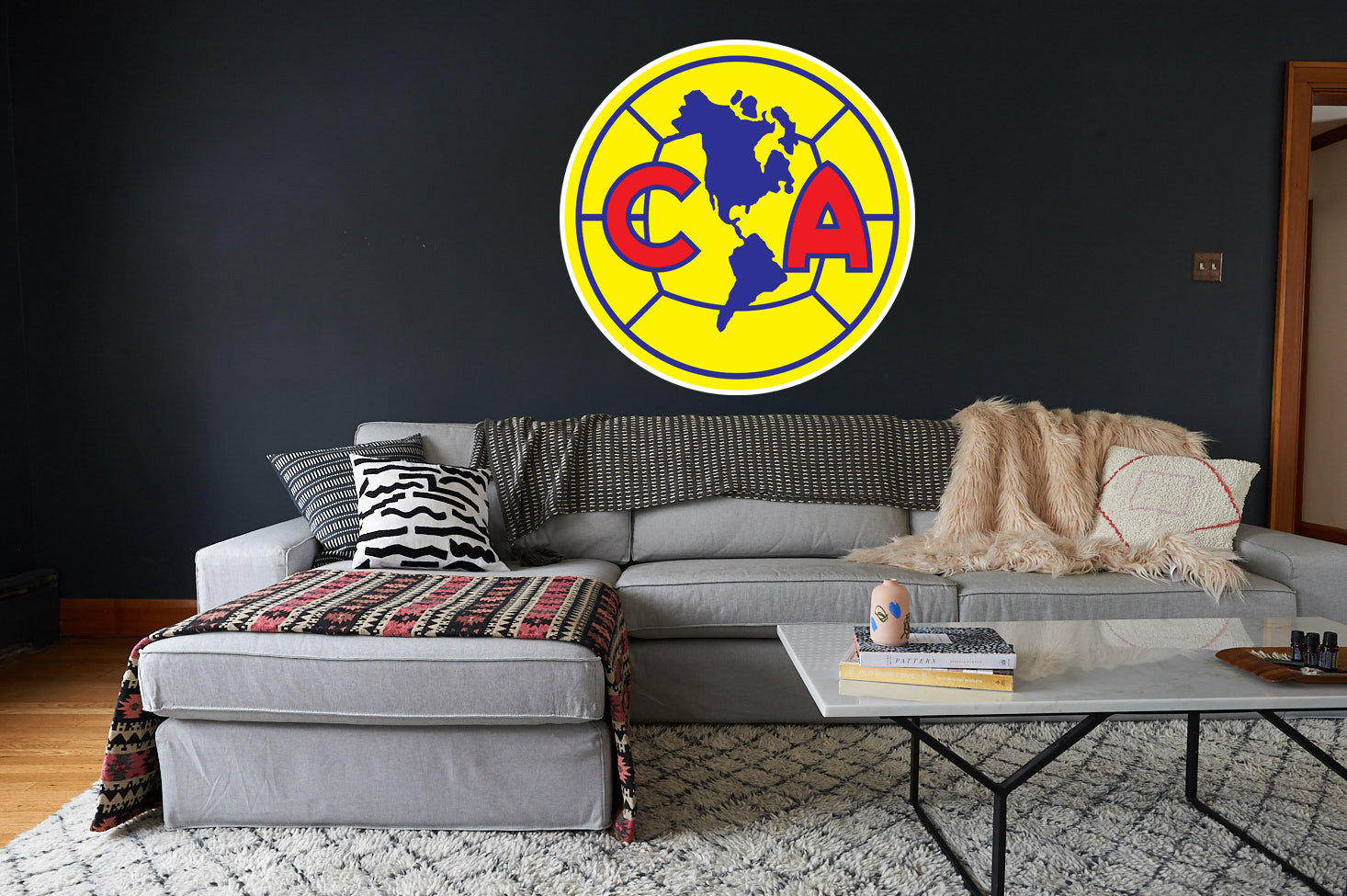 Club America Futbol Club Logo Sticker Designed & Sold By Amanda Floating