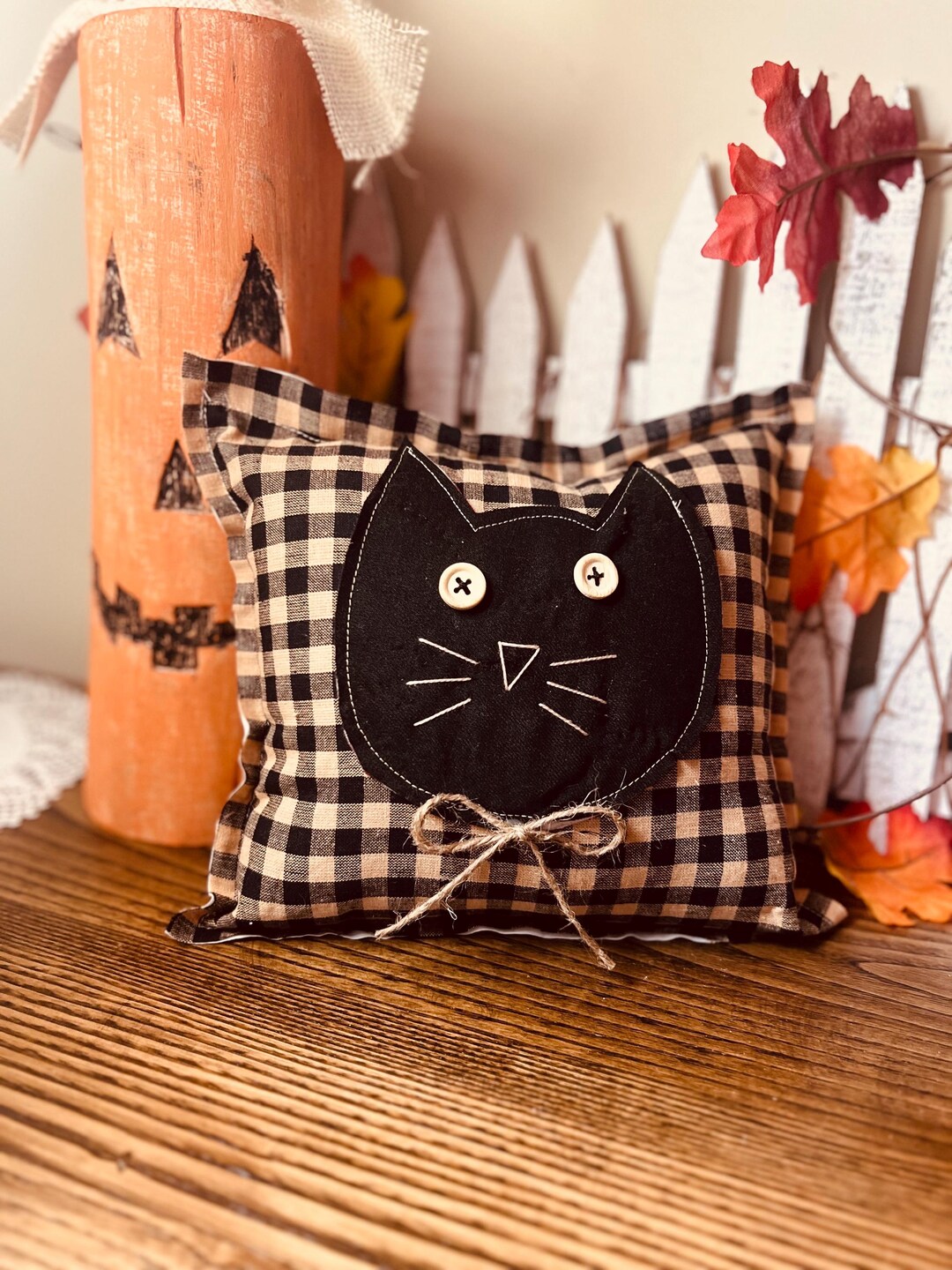 Quilted Black Cat Accent Pillow, Farmhouse Cat, Mini Pillow, 9x9 - Etsy