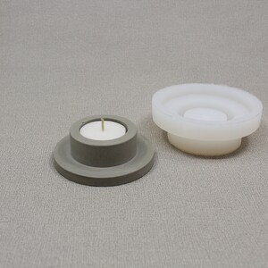 Triple Piece Tea Light Set, Silicone Mold for Tea Light, Modern ...