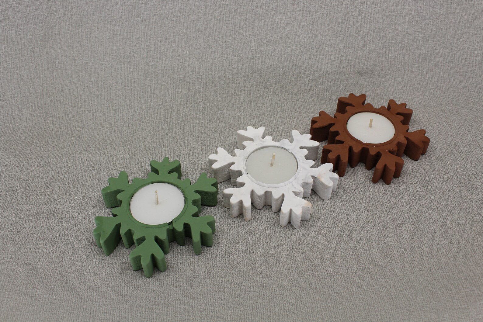 Snowflake Candle Holder Mold Silicone Pine Tree Candle - Etsy