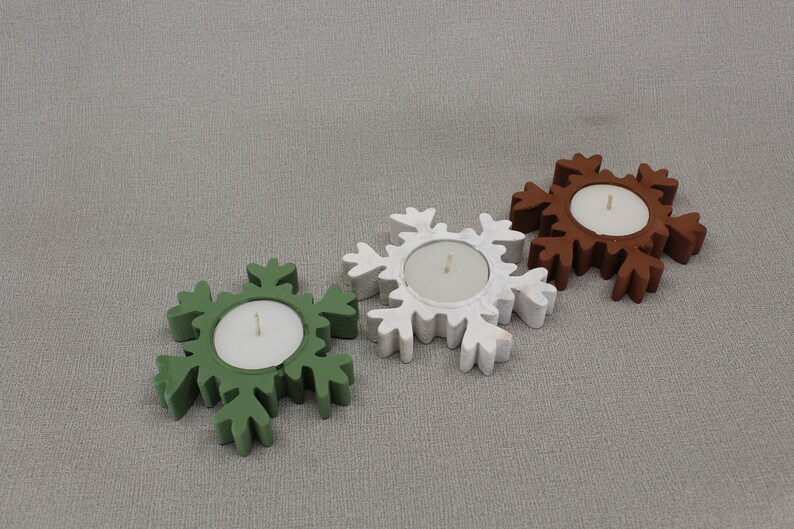 Snowflake Candle Holder Mold Silicone Pine Tree Candle - Etsy