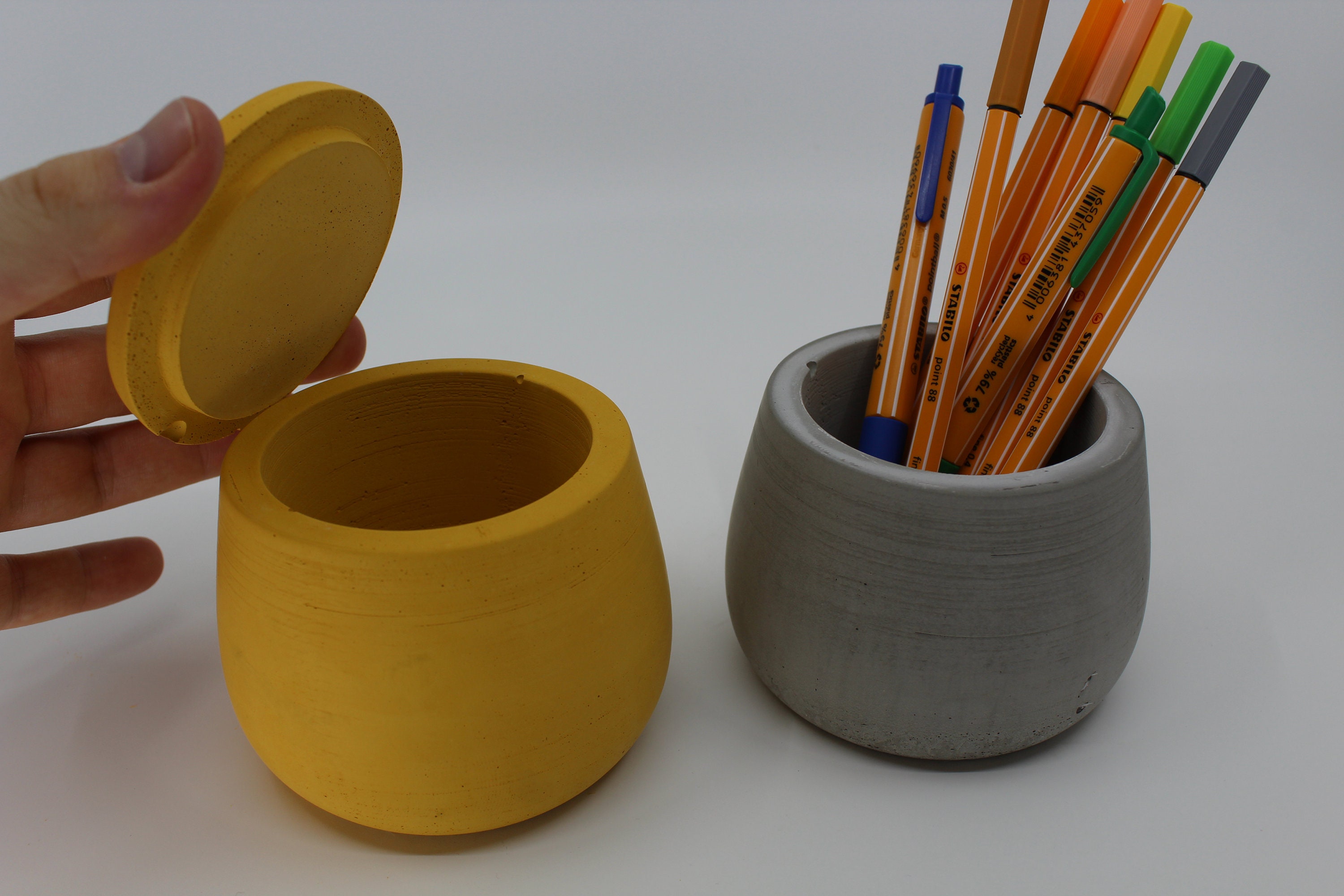 Oval Candle Box With Lid, Silicone Jar Mold, Round Candle Cup, Jewelry ...