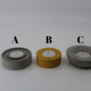 Single Tea Light Modern Concrete Candle Holder Tealight - Etsy