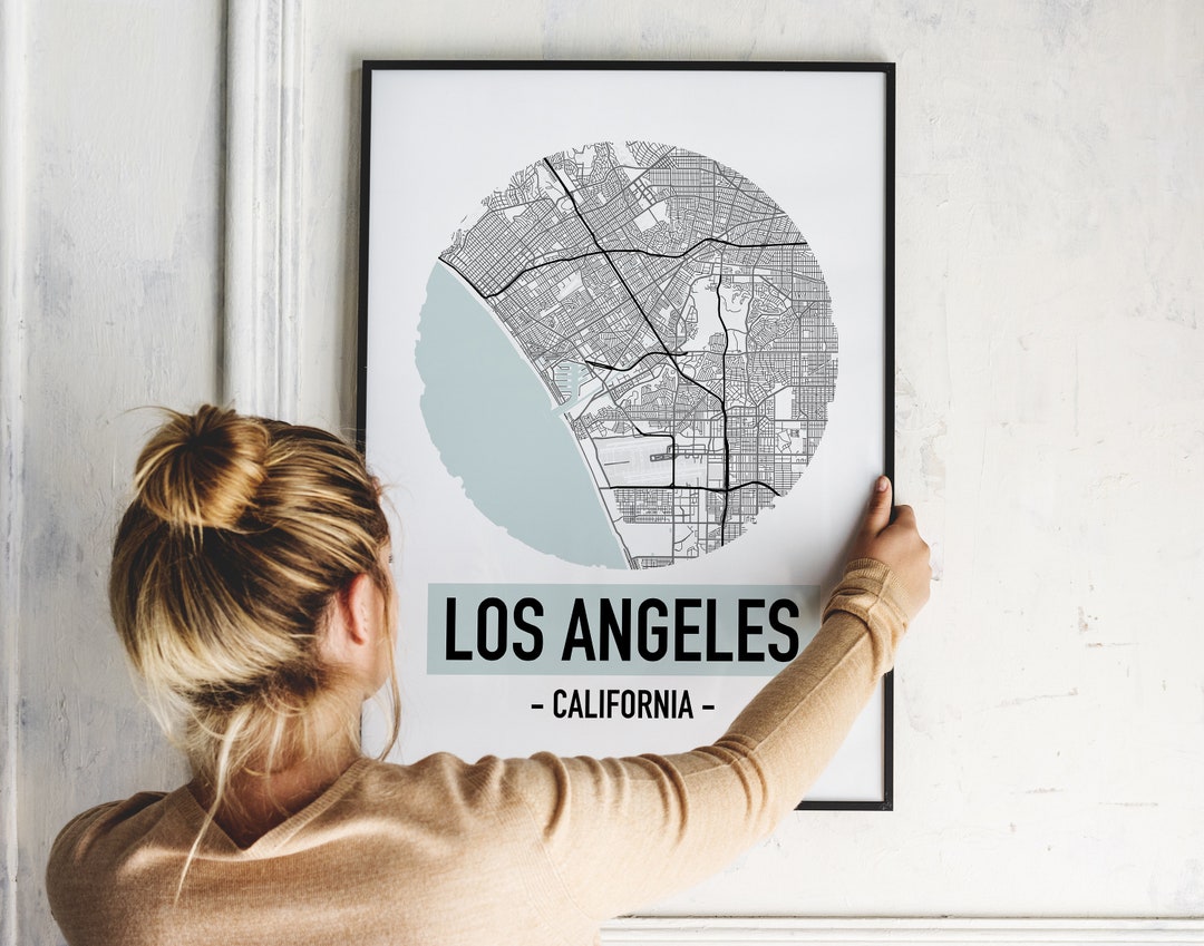 Digital Download Los Angeles Map, Maps to Print, Digital Maps - Etsy