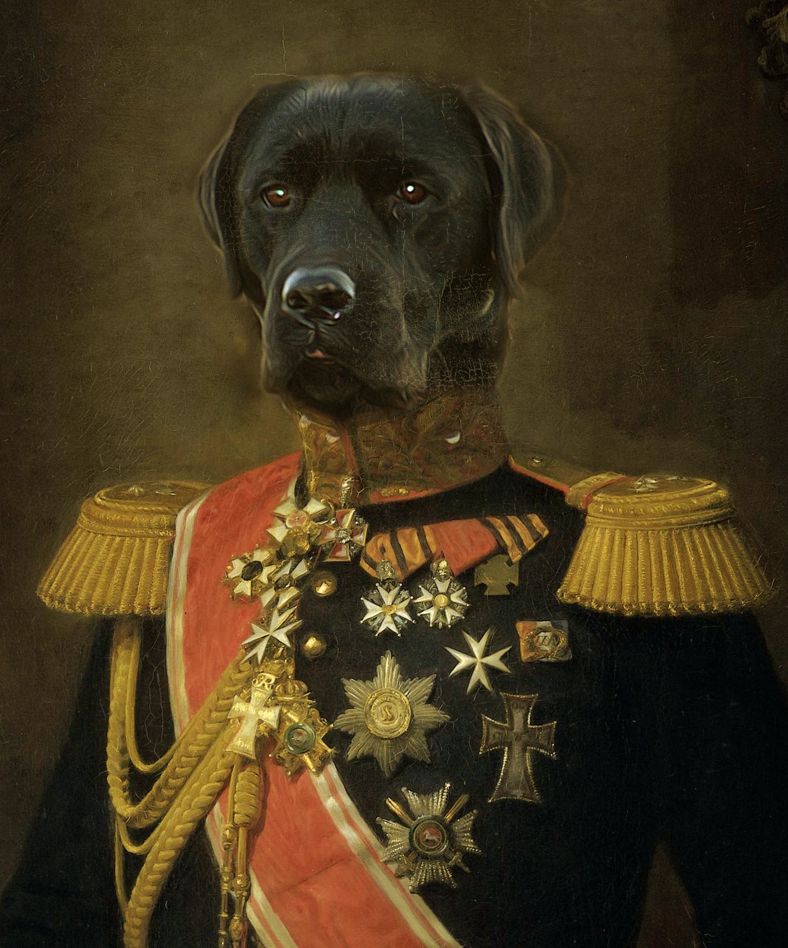 Custom Pet Portrait, Regal Dog Portrait From Photo - Etsy