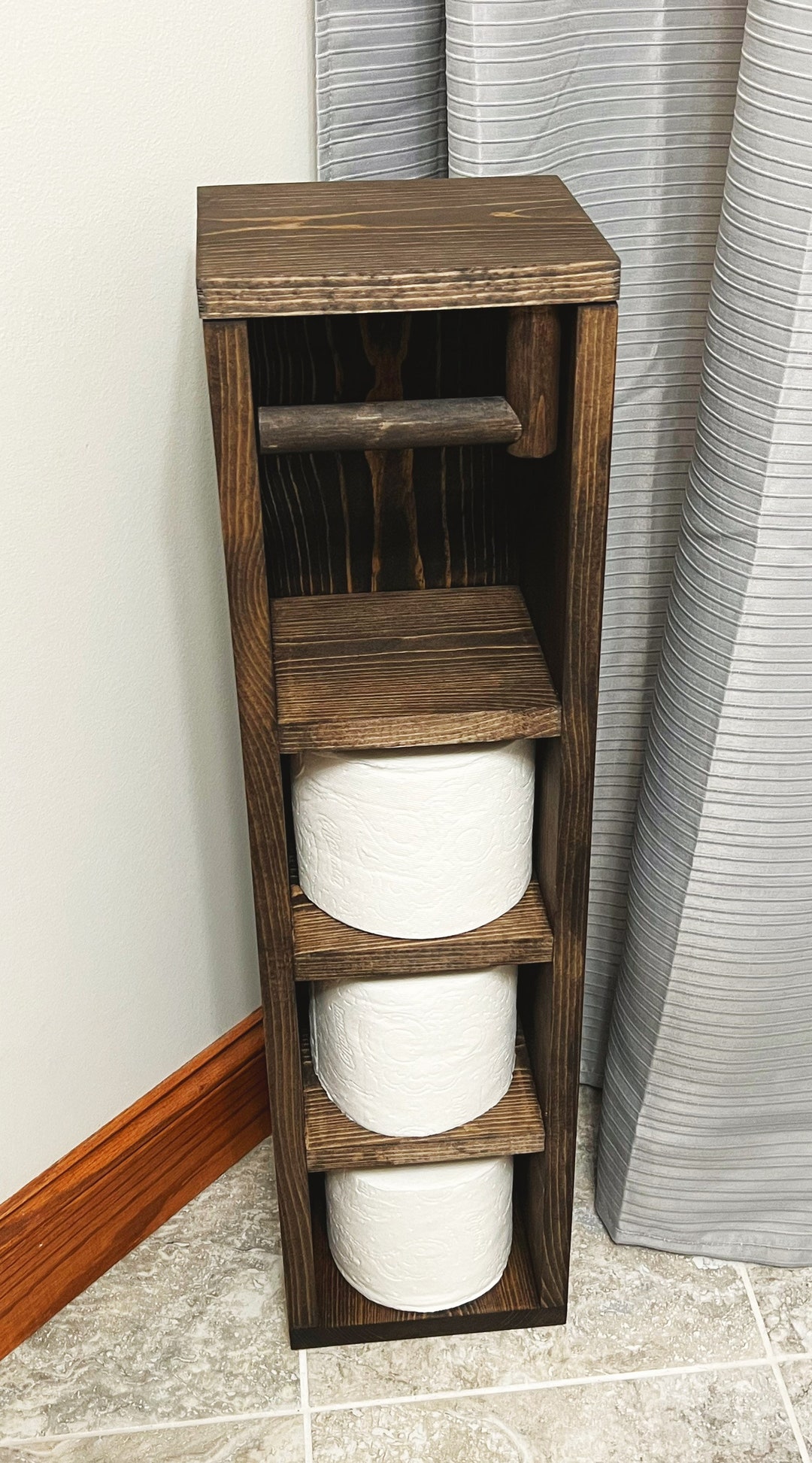 Toilet Paper Holder / Bathroom Shelf / Toilet Paper Storage / Toilet ...