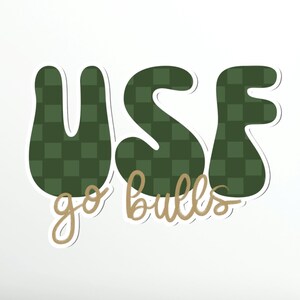 Retro USF Sticker Waterproof University of South Florida Sticker USF ...