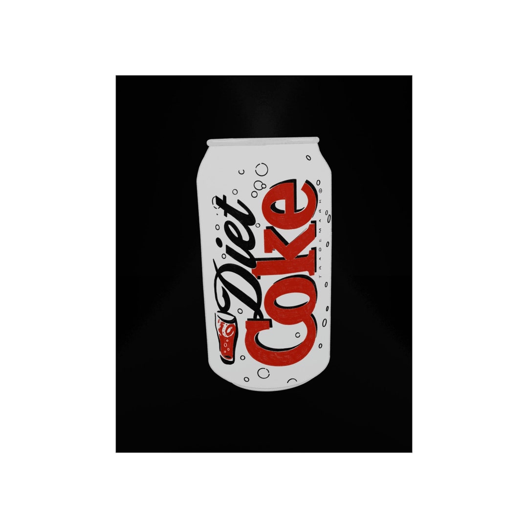 Diet Coke Art Print Vintage Diet Coke Premium Matte Posters Black ...