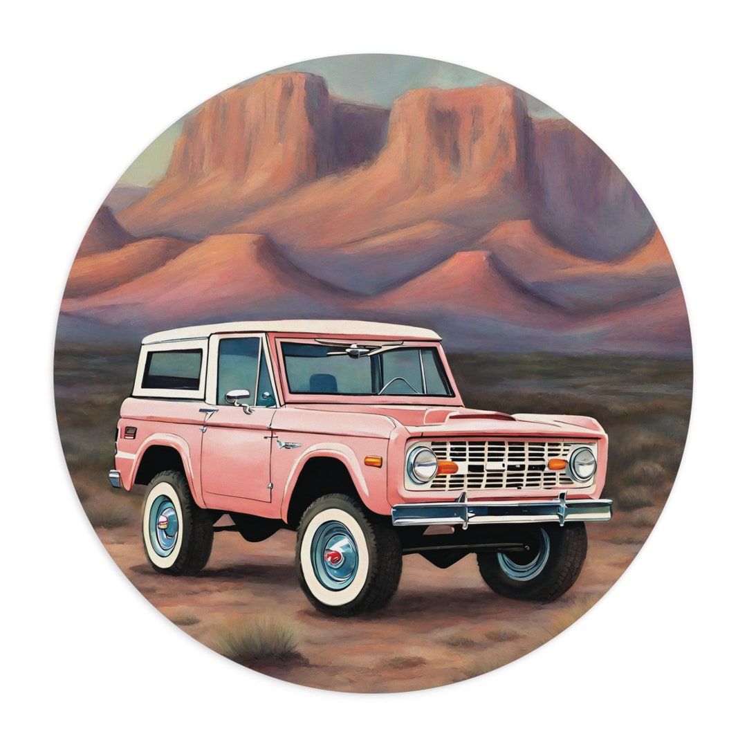 Pink Ford Bronco Mouse Pad Vintage Ford Bronco Mouse Pad Ford Bronco ...