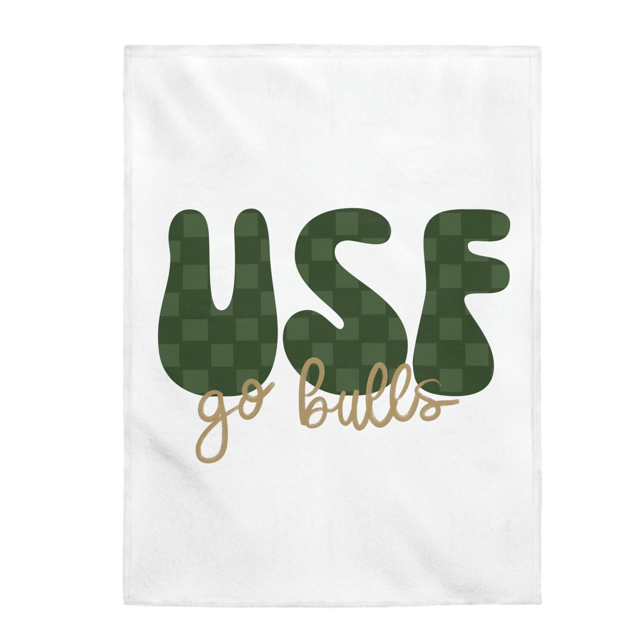 USF Go Bulls Blanket USF Blanket Usf Bulls Throw Retro Letter Logo ...