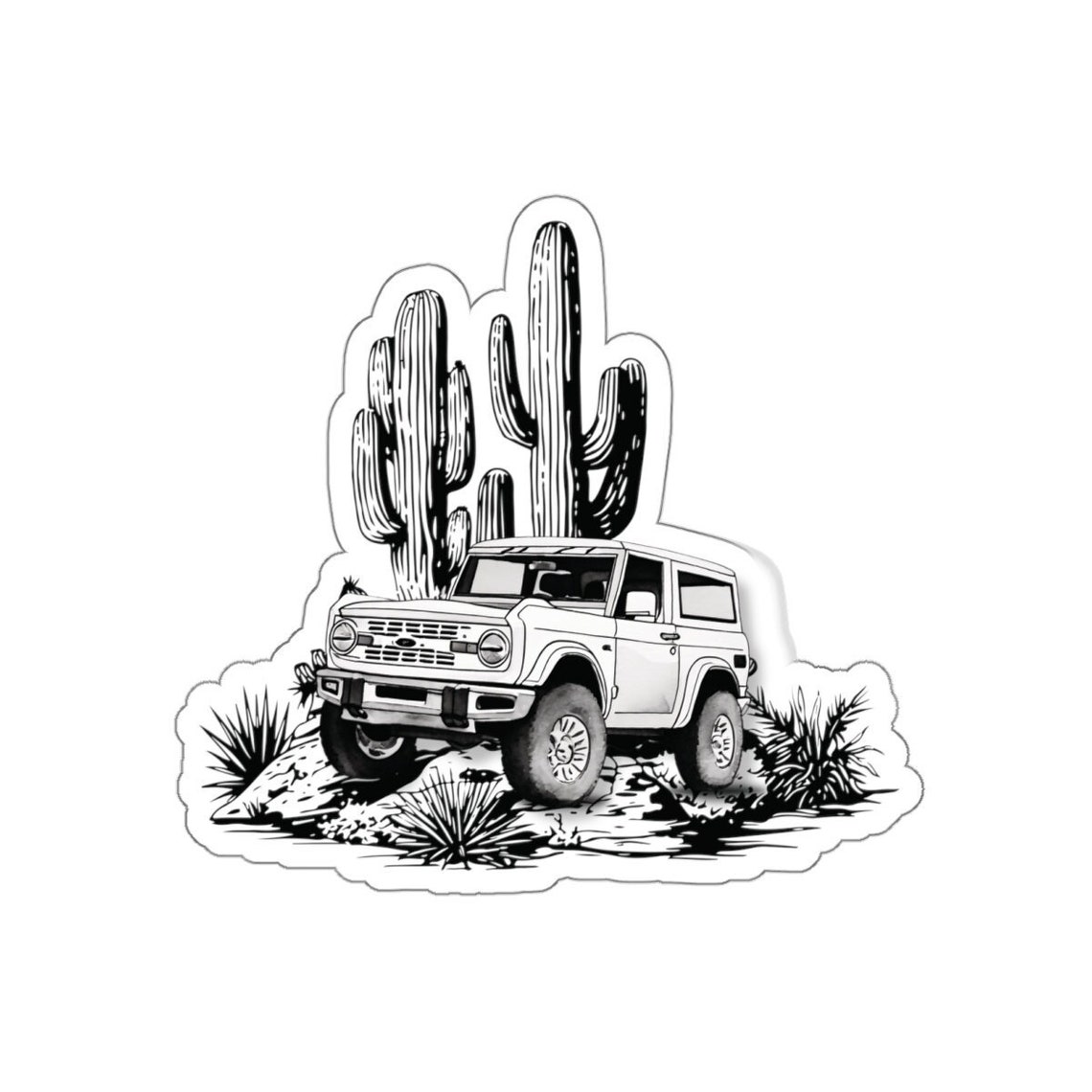 Ford Bronco Sticker Ford Bronco Decal Bronco Art Decal Cute Ford Bronco ...