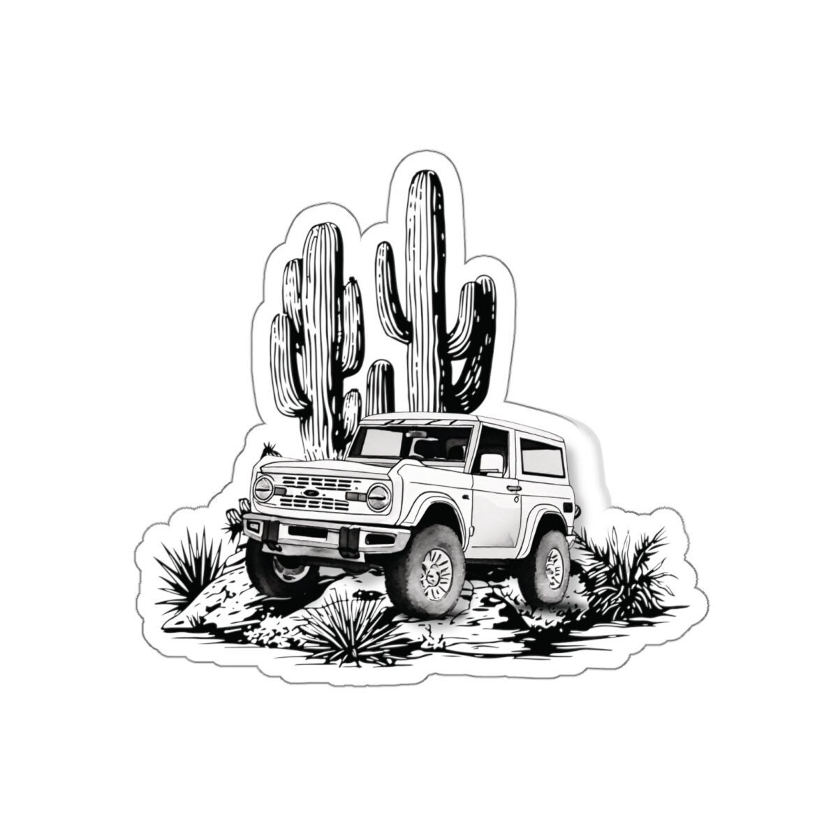 Ford Bronco Sticker, Ford Bronco Decal, Bronco Art Decal, Cute Ford ...