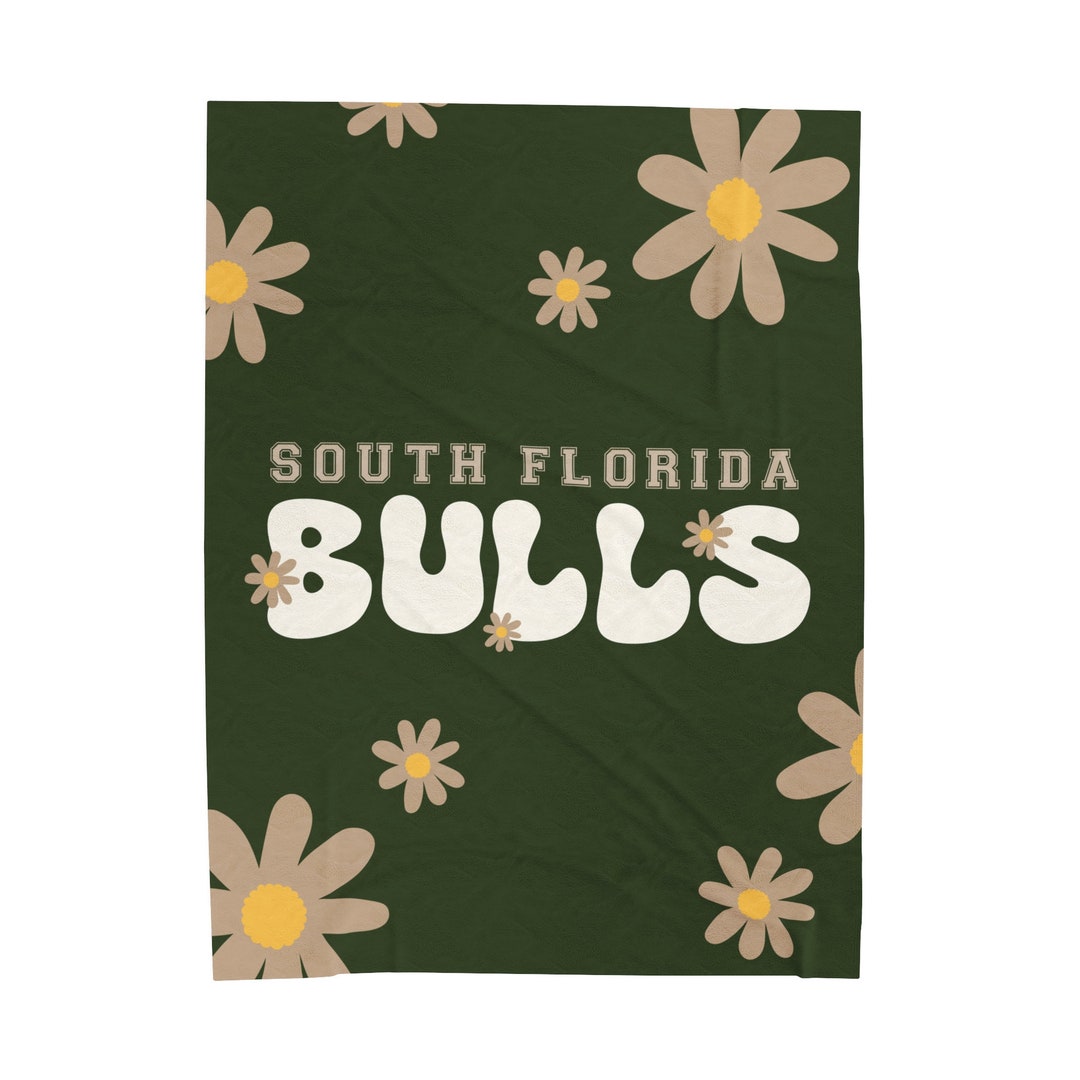 USF Blanket USF Go Bulls Blanket Retro USF Bulls Blanket University of ...