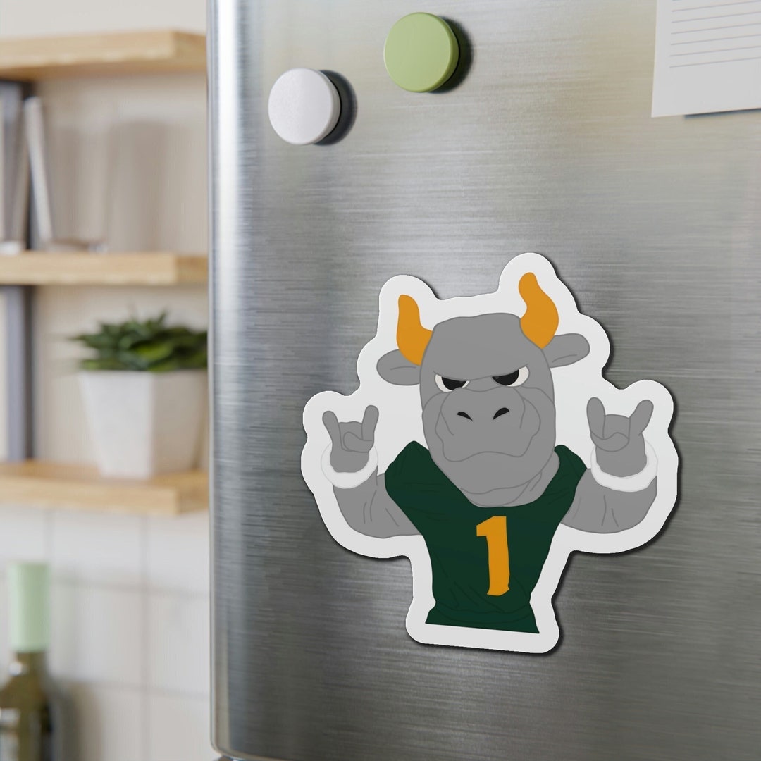 USF Mascot Rocky the Bull Magnet USF Go Bulls Mascot Fridge Magnet Gift ...