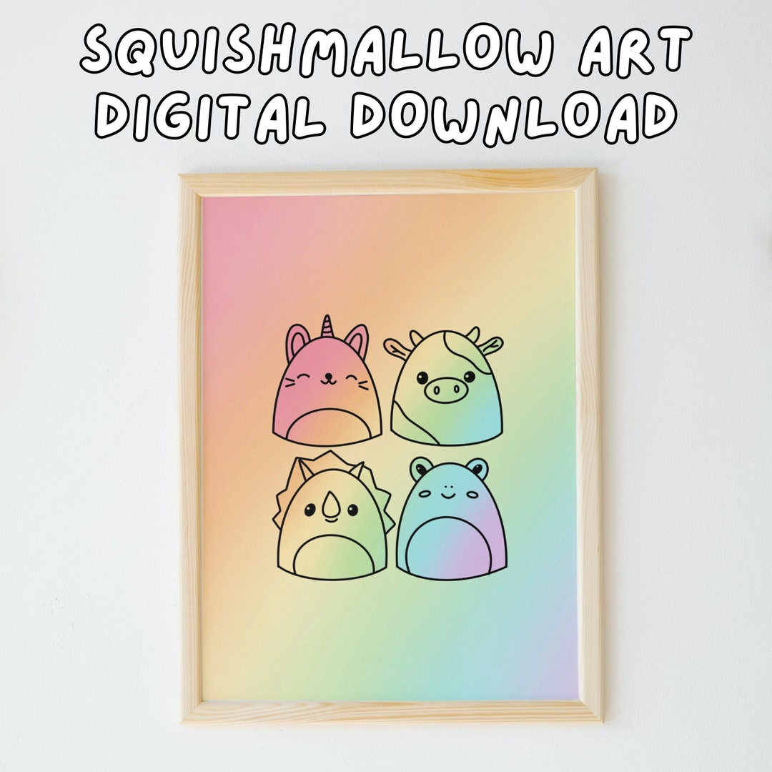 Squishmallow Art Print DIGITAL DOWNLOAD Squishmallow Wall Art Poster ...
