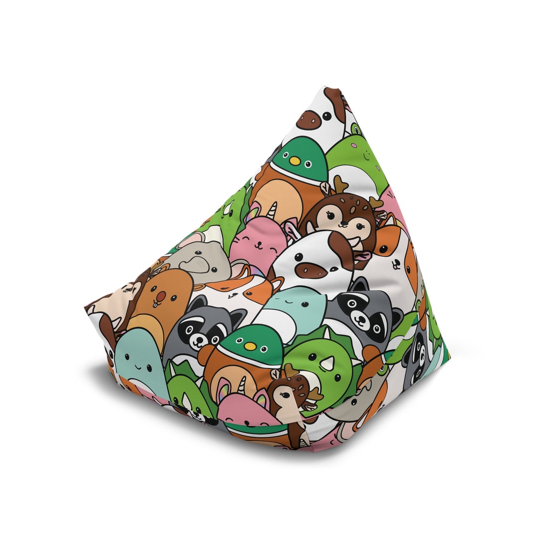 Squishmallow Pattern Bean Bag Chair Cover, Squishmallow Animals Bean ...