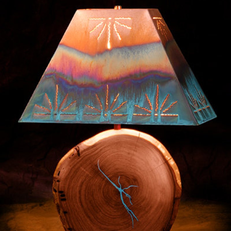 Metal Inlaid Table - Etsy