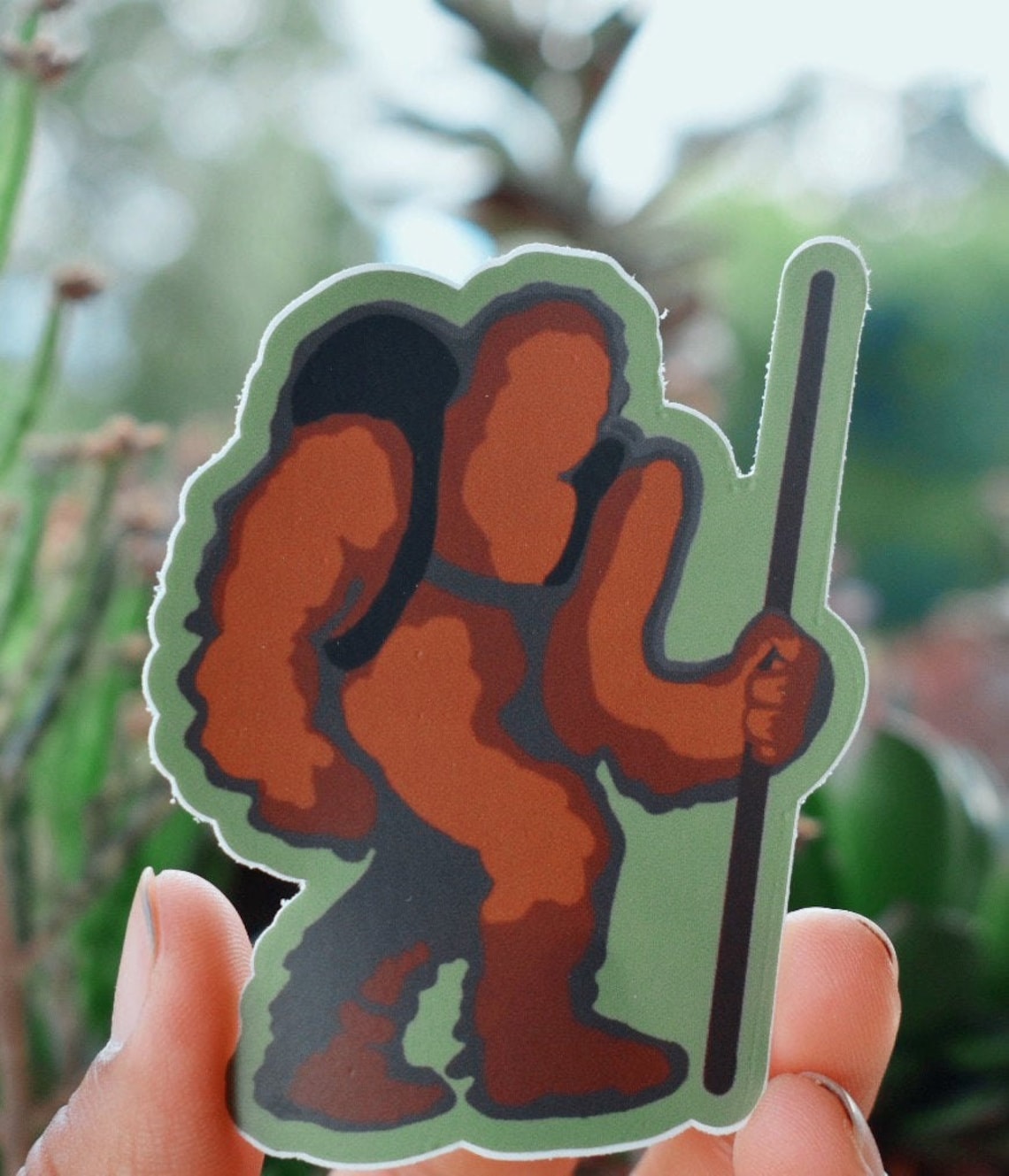 Hiking Bigfoot Sticker - Etsy