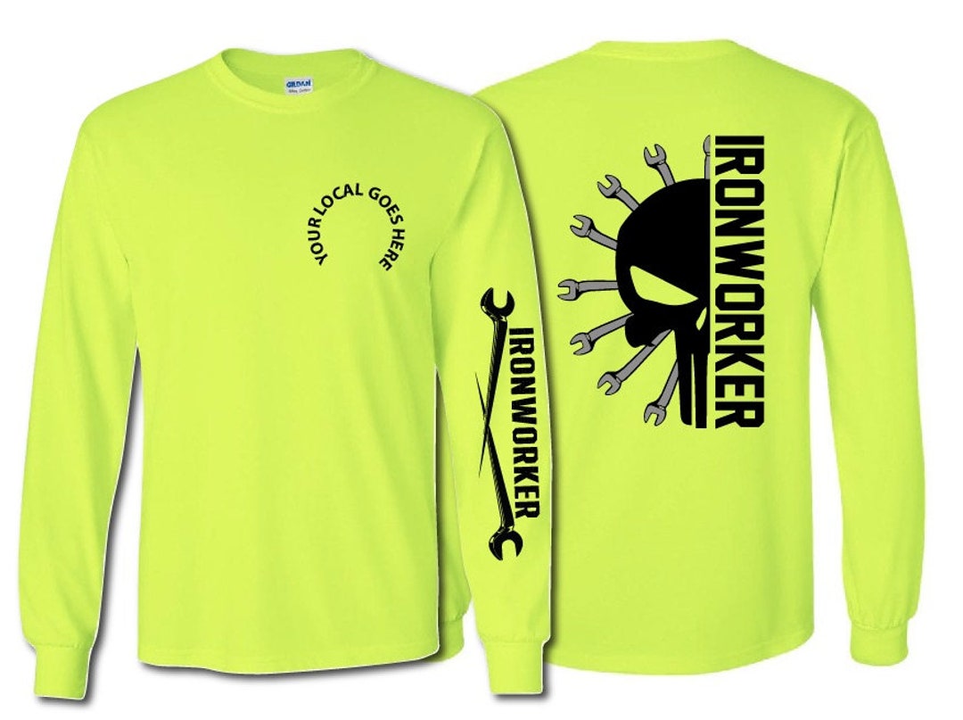 IRONWORKER SPUD WRENCH Skull Shirt - 100% Polyester - Hi Vis Colors - Etsy