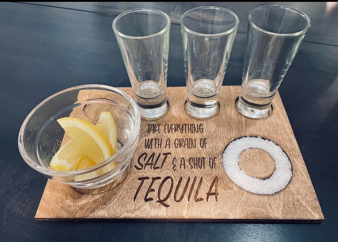 Tequila Flight Tray, Party Gift, Taco Tuesday, Wood Tray,tequila Board ...