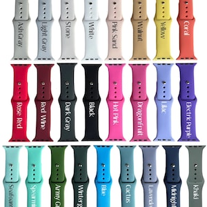 Travel Stamp Print Engraved Watch Strap Compatible With Apple Watch ...