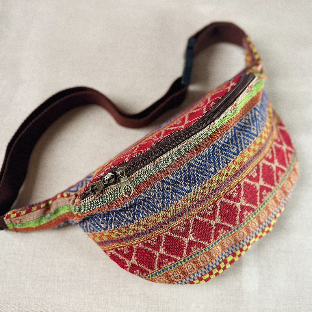 Bum Bag, Fanny Pack, Ethno, Waist Bag, Belt Bag, Boho Woven Cotton ...