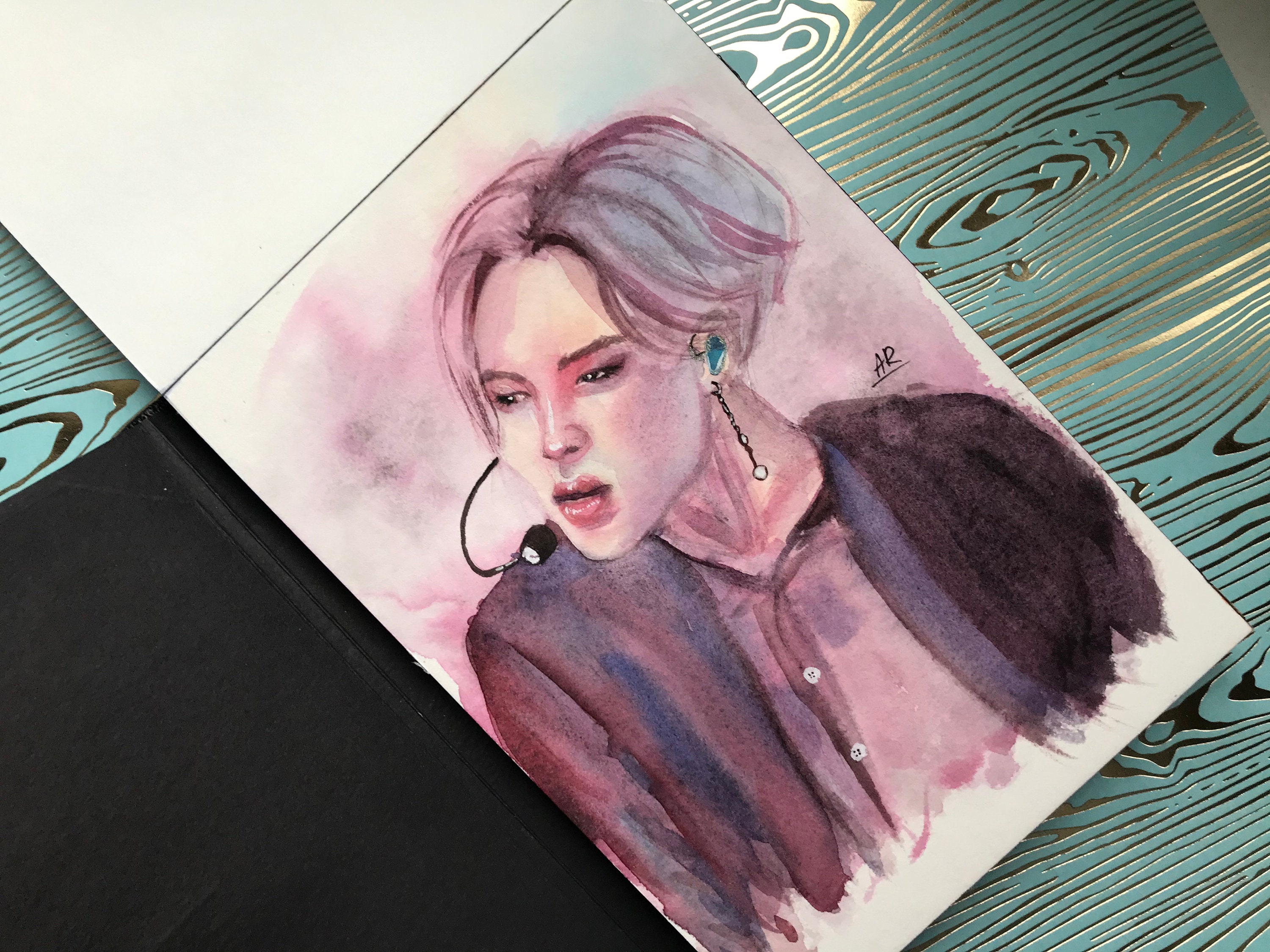 Watercolor Art Print Jimin BTS Fan Art - Etsy