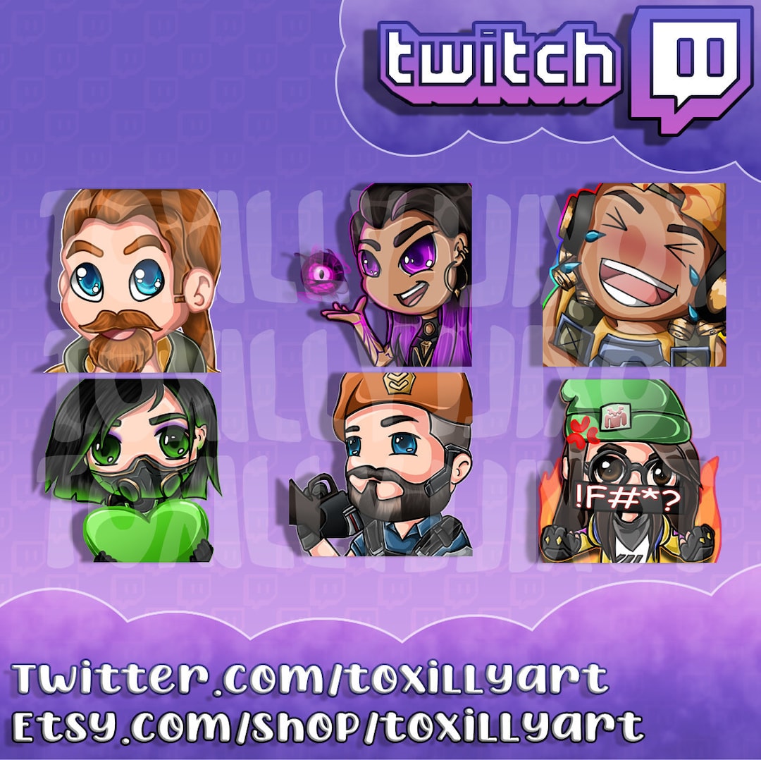 6 X Valorant Emotes | Twitch PACK 2 - Etsy