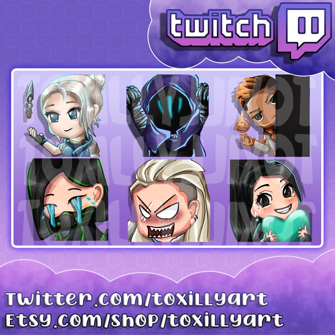 6 X Valorant Emotes Twitch - Etsy